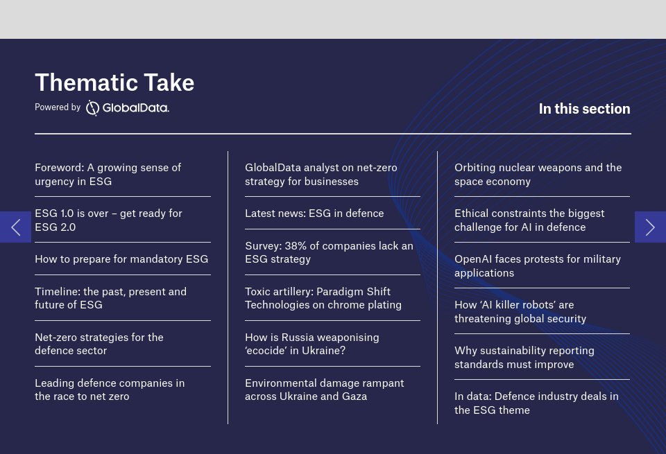 ESG becomes mandatory: how to prepare - Global Defence Technology ...