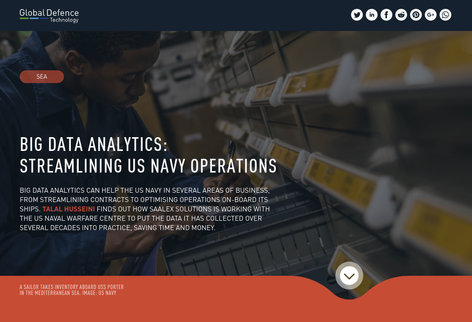 Big Data analytics: streamlining US Navy operations - Global defence ...