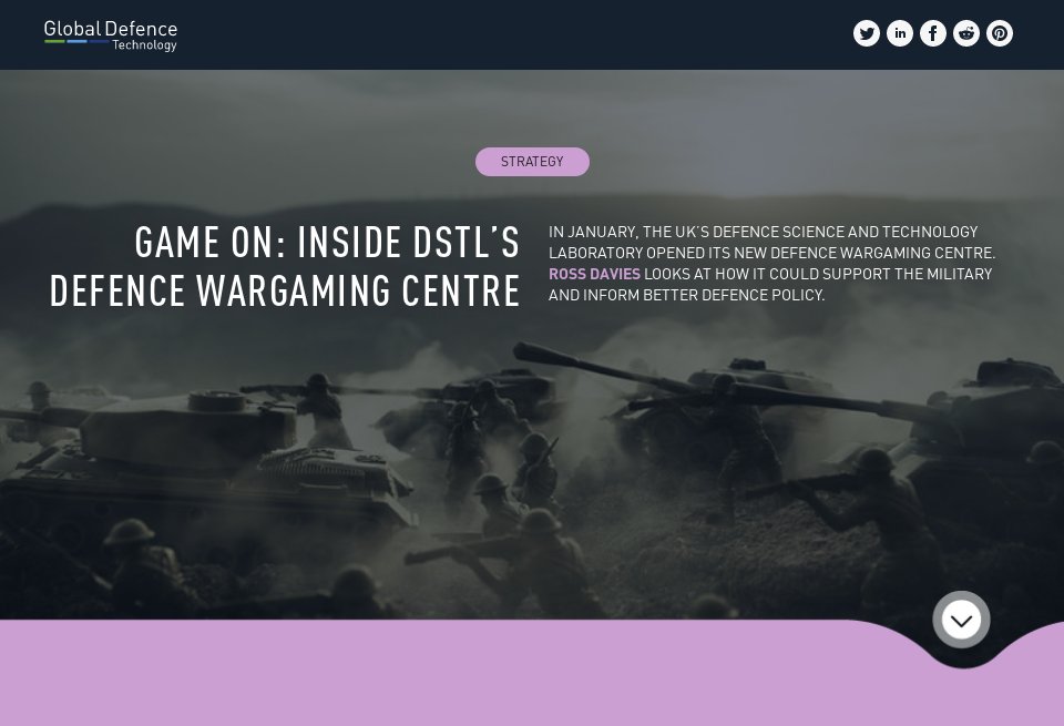 Game on: Inside Dstl’s Defence Wargaming Centre - Global Defence ...