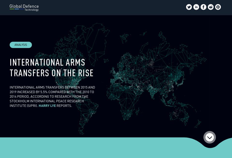 International arms transfers on the rise - Global Defence Technology ...