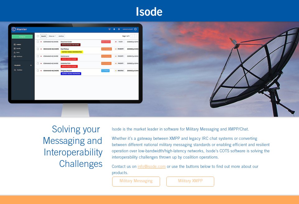 Isode - Global Defence Technology | Issue 109 | March 2020