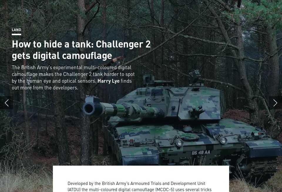 How to hide a tank: digital camouflage - Global Defence Technology ...