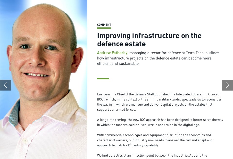 Improving infrastructure on the defence estate - Global Defence ...