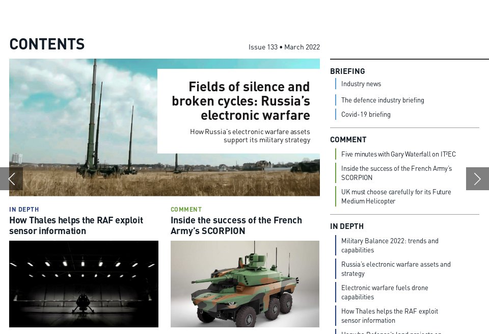 Russia’s electronic warfare capabilities - Global Defence Technology ...