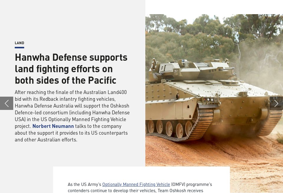 Hanwha Defense supports land fighting efforts on both sides of the ...