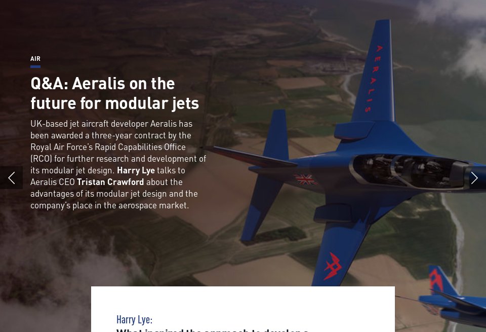 Aeralis on the future for modular jets - Global Defence Technology ...