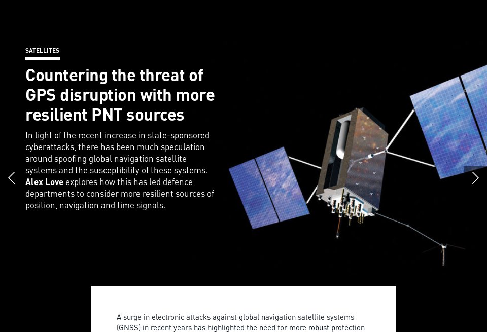 Countering the threat of GPS disruption with more resilient PNT sources ...