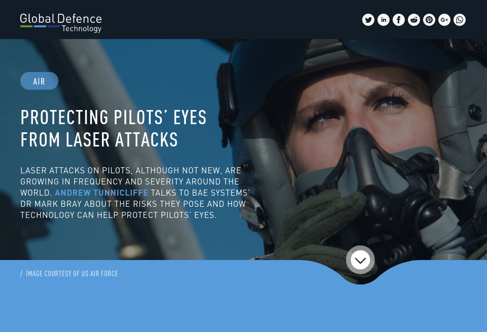 Protecting pilots’ eyes from laser attacks - Global Defence Technology ...