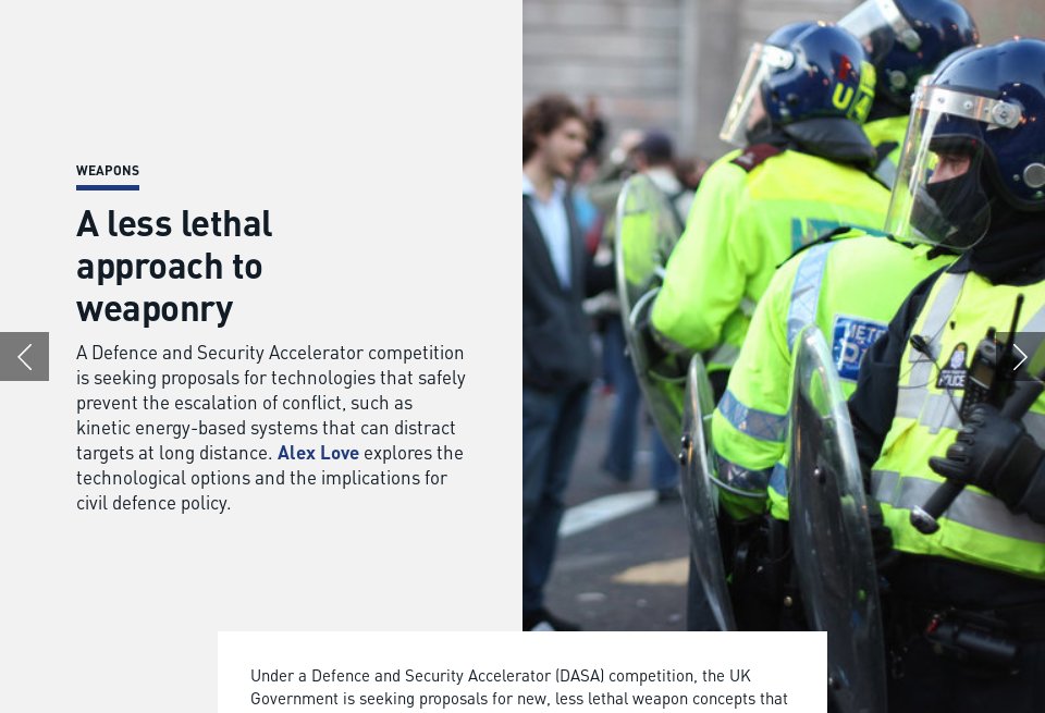 A less lethal approach to weaponry - Global Defence Technology | Issue ...