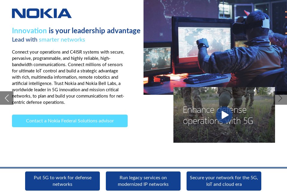 Nokia - Global Defence Technology | Issue 117 | November 2020