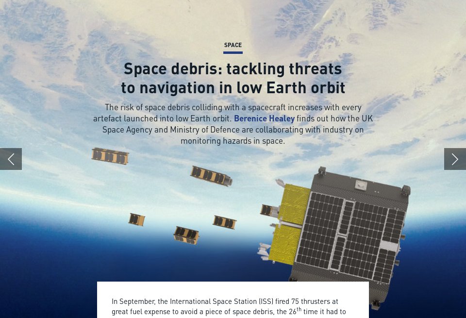 Tracking space debris - Global Defence Technology | Issue 117 ...
