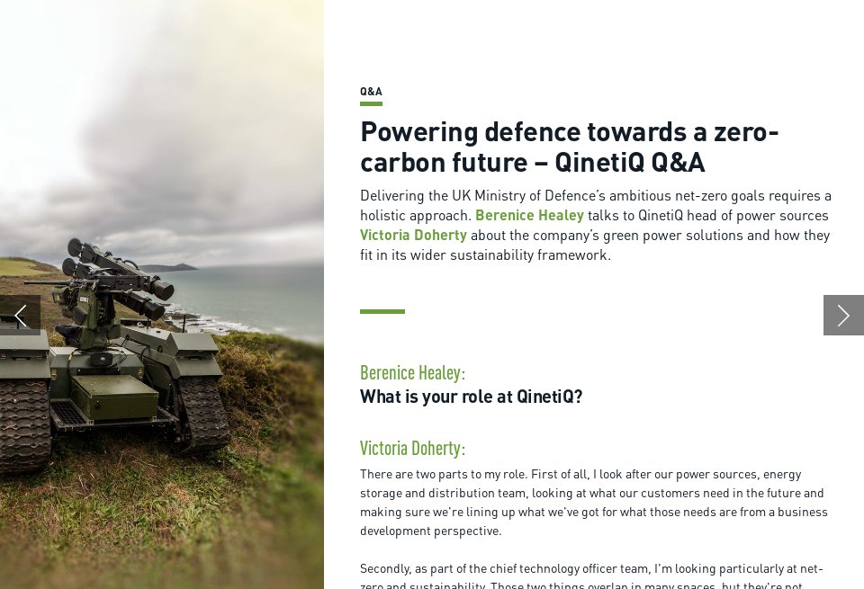 QinetiQ power systems - Global Defence Technology | Issue 129 ...