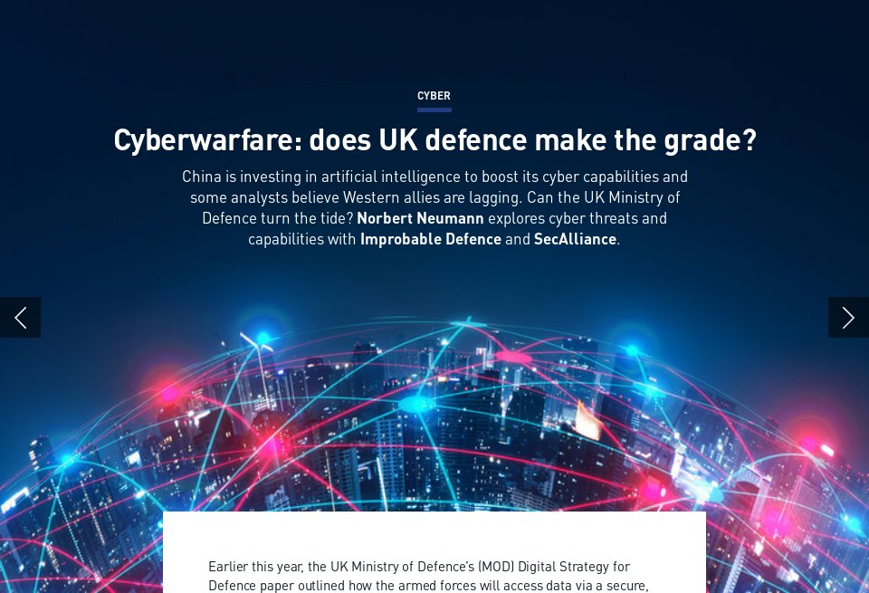 Cyberwarfare: does UK defence make the grade? - Global Defence ...