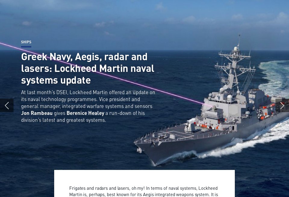 Lockheed Martin naval systems update - Global Defence Technology ...