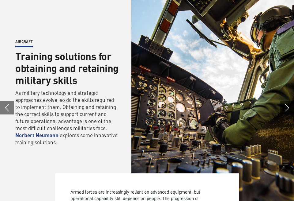 Training solutions for obtaining and retaining military skills - Global ...