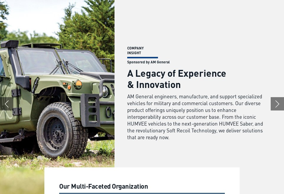 AM General Company Insight - Global Defence Technology | Issue 137 ...