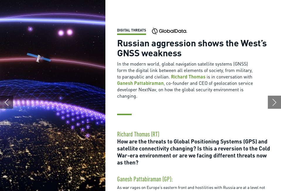Russian aggression shows the West’s GNSS weakness - Global Defence ...