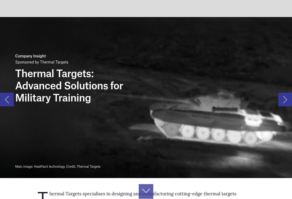 Thermal Targets Company Insight - Global Defence Technology | Issue 149 ...
