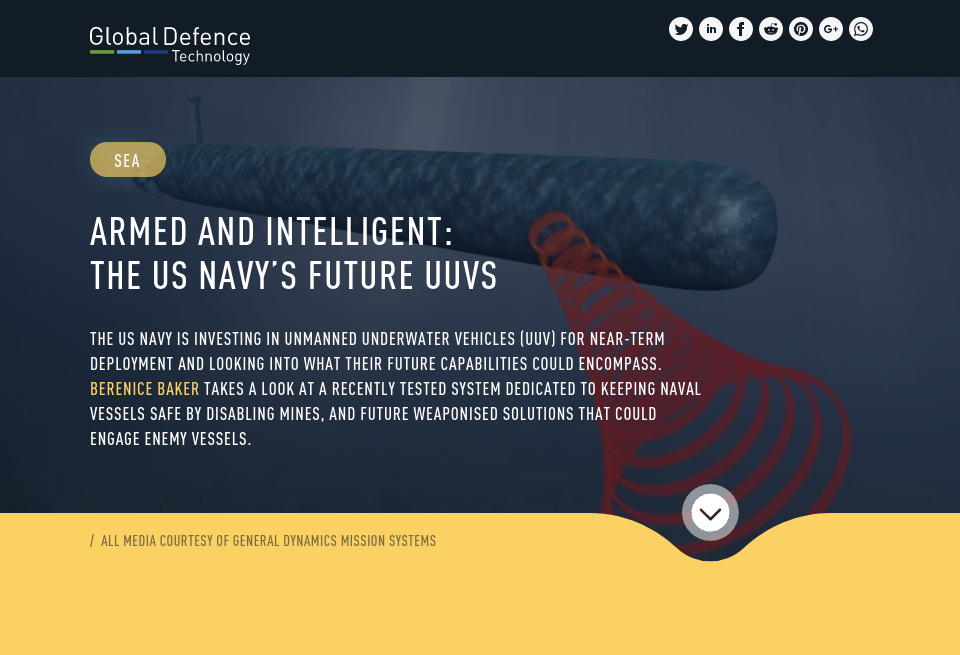 Armed and intelligent: The US Navy’s future UUVs - Global Defence ...