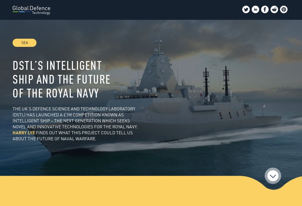 Dstl’s Intelligent Ship and the future of the Royal Navy - Global ...
