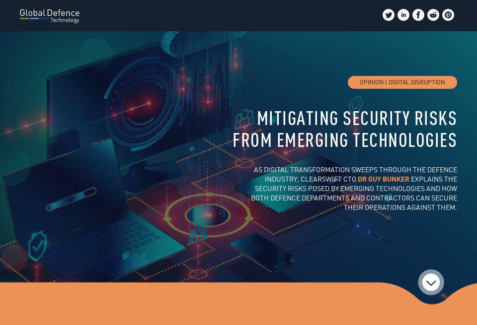 Mitigating security risks from emerging technologies - Global Defence ...