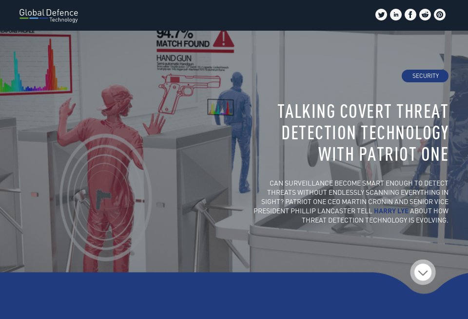 Talking covert threat detection technology with Patriot One - Global ...