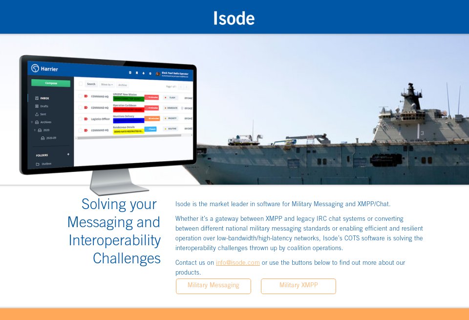 Isode - Global Defence Technology | Issue 115 | September 2020