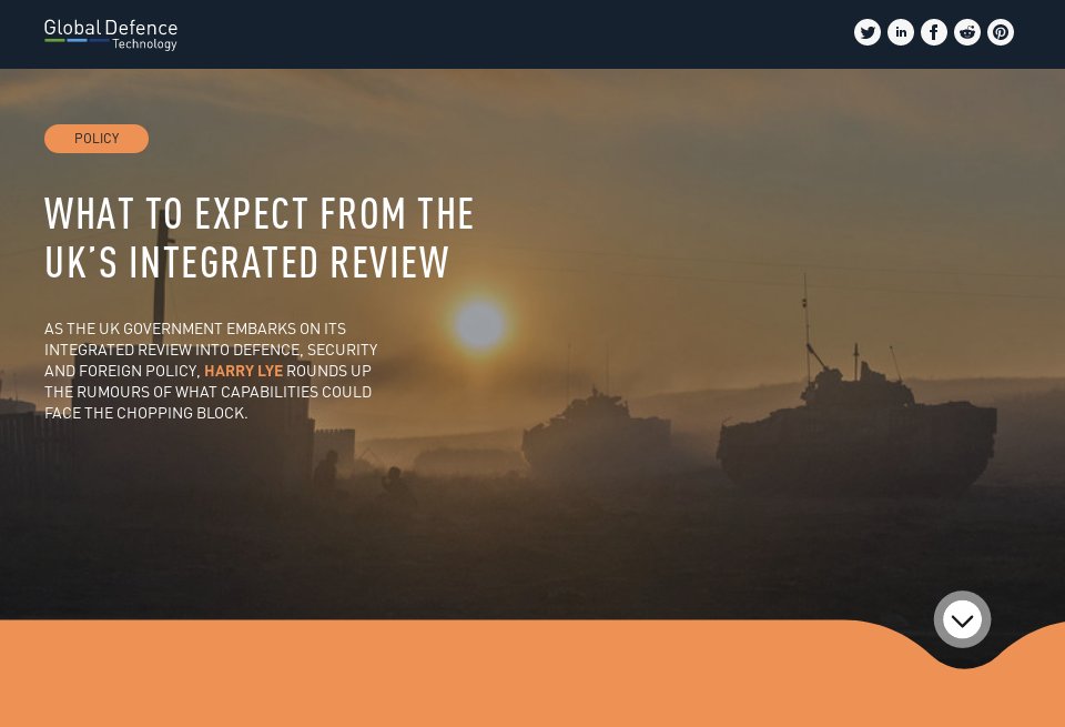What to expect from the UK’s integrated review - Global Defence ...