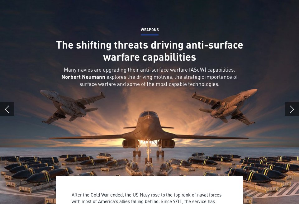 The shifting threats driving anti-surface warfare capabilities - Global ...