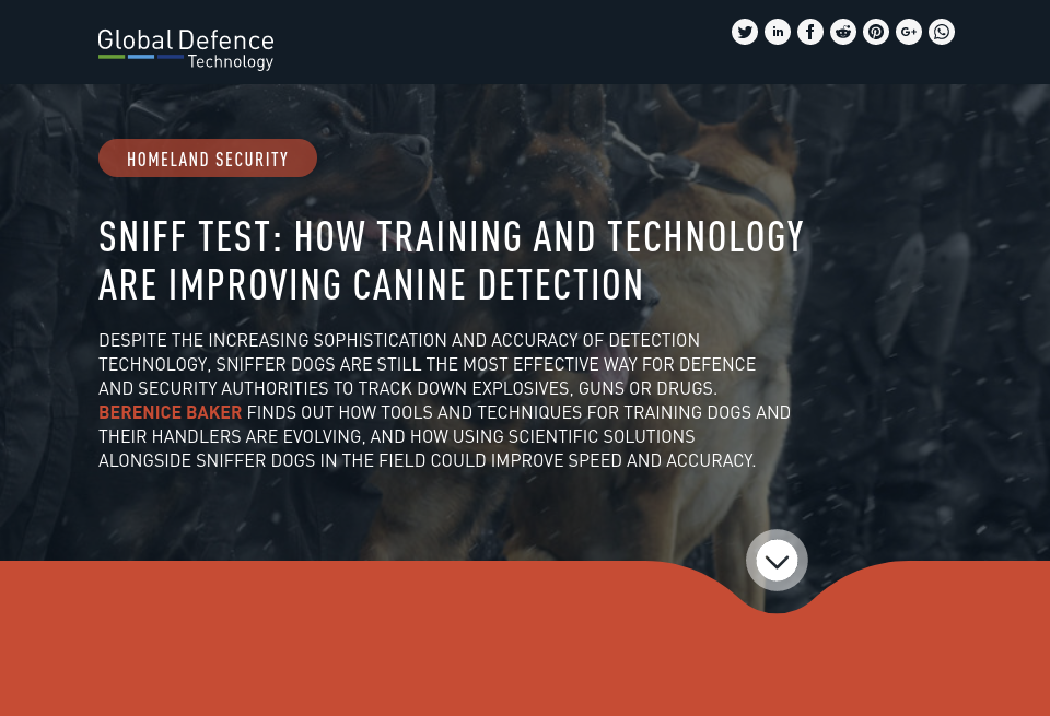 Sniff test: how training and technology are improving canine detection ...