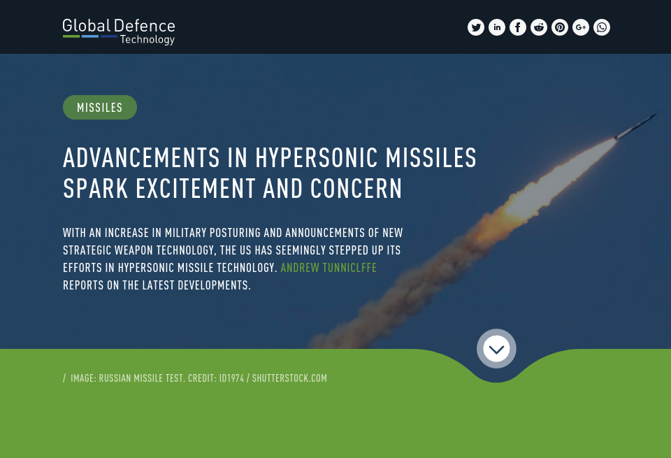 Advancements in hypersonic missiles spark excitement and concern ...