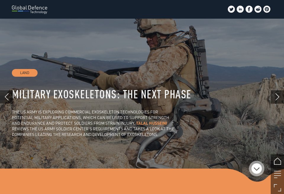 Military exoskeletons: the next phase - Global Defence Technology ...