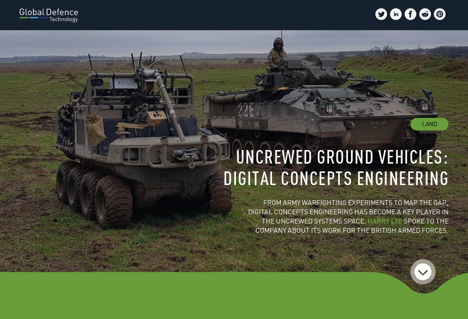 Uncrewed ground vehicles: Digital Concepts Engineering - Global Defence ...