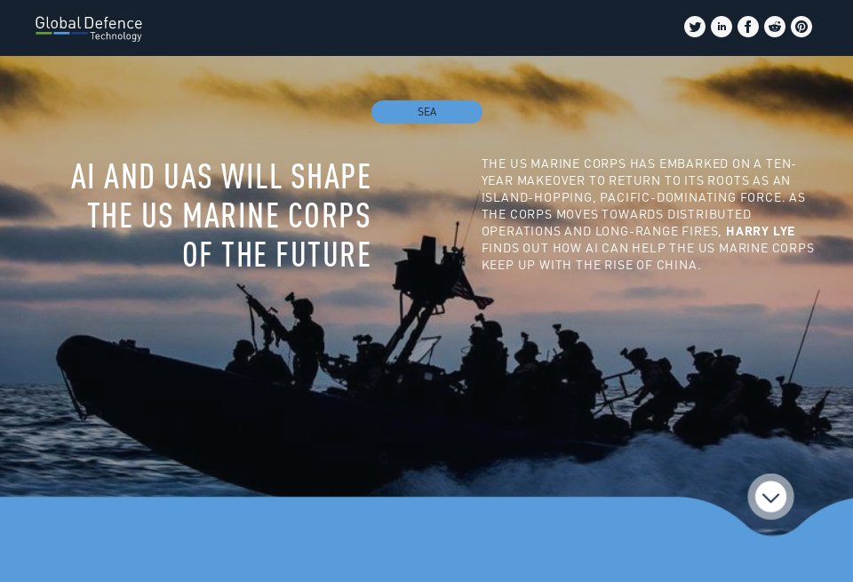 AI and UAS will shape the US Marine Corps of the future - Global ...